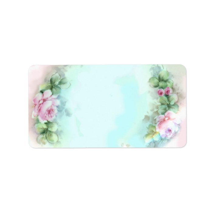 Pastel Pink Roses Labels | Zazzle.com