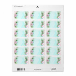 Pastel Pink Roses Labels | Zazzle