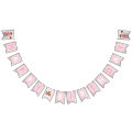 Pastel Pink Winter Wonderland Snowflake Bunting Flags | Zazzle