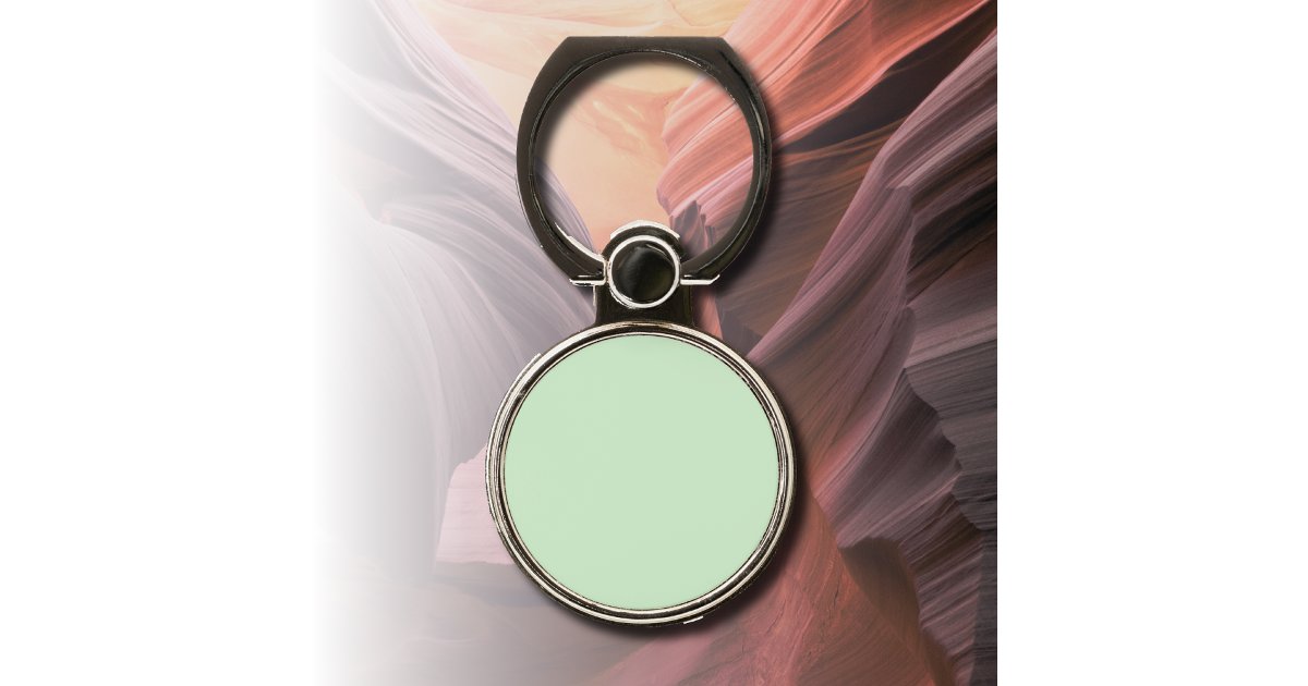 Pastel Pistachio Solid Color | Classic | Elegant Phone Ring Stand | Zazzle