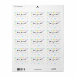 Pastel Polka Dots Address Labels | Zazzle