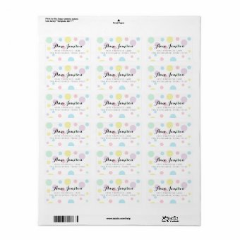 Pastel Polka Dots Address Labels | Zazzle