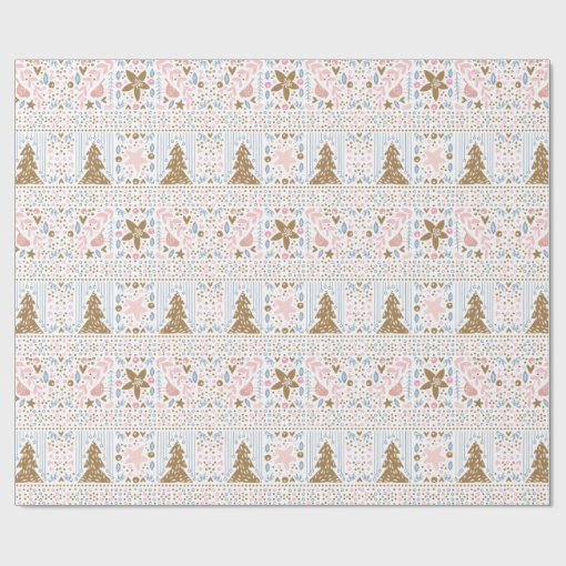 Pastel Pretty Christmas Gift Wrapping Paper | Zazzle