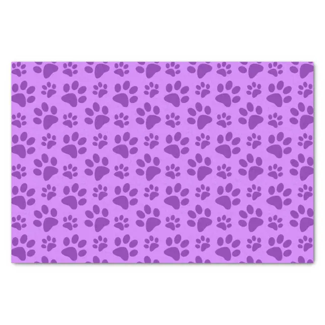 Pastel purple dog paw print tissue paper | Zazzle