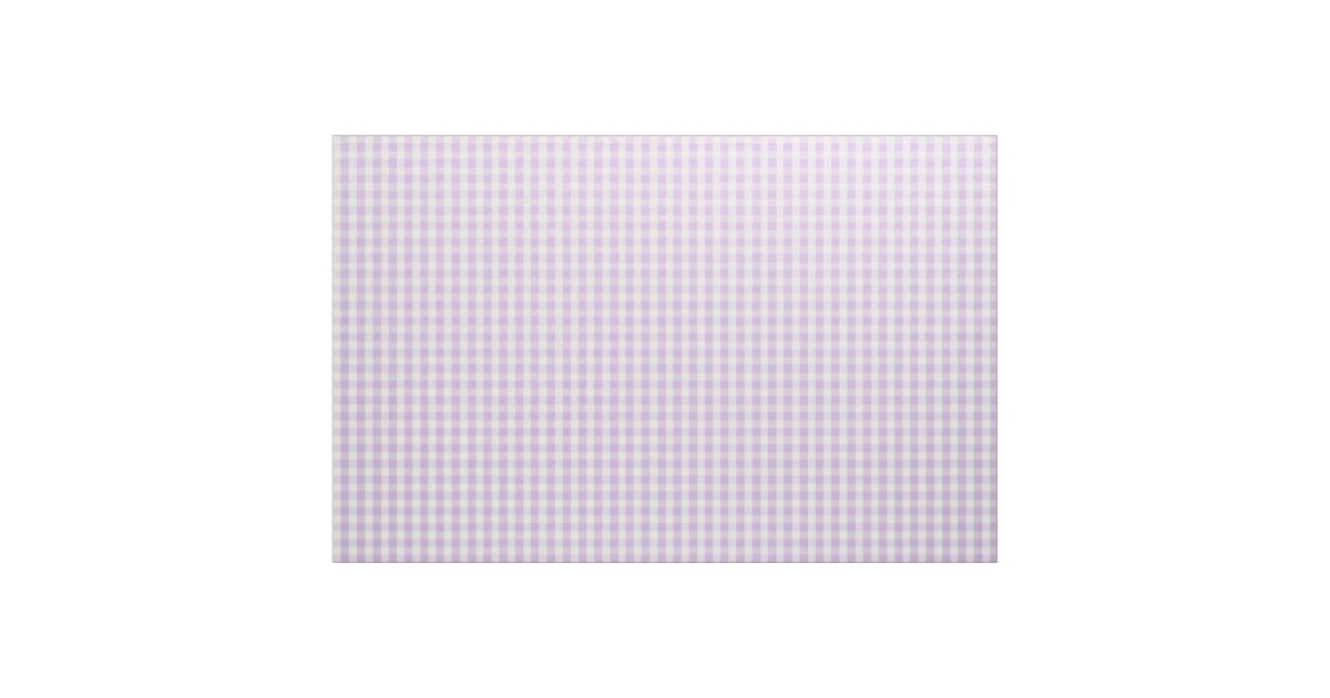 Pastel Purple Gingham Pattern Fabric | Zazzle