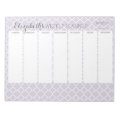 Pastel Purple Gray Quatrefoil with Weekly Planner Notepad | Zazzle