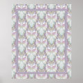 Pastel Purple Oracle Owl Pattern Poster | Zazzle