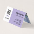 Pastel Purple QR Code Photo Social Media Icons Business Card | Zazzle