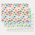 Pastel Rabbits Baby Chicks Butterfly Spring Colors Wrapping Paper ...