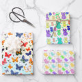 Pastel Rabbits Baby Chicks Butterfly Spring Colors Wrapping Paper ...