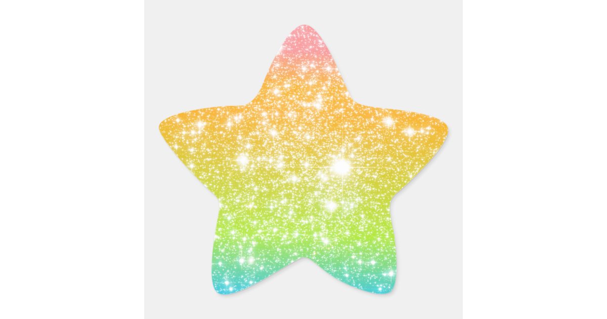 Rainbow Glitter Stars