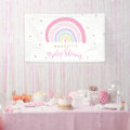 Pastel Rainbow Baby Shower Welcome Banner | Zazzle