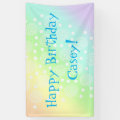 Pastel Rainbow Birthday Banner | Zazzle