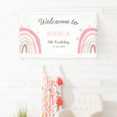 Pastel Rainbow Birthday Party Welcome Banner | Zazzle
