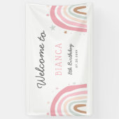 Pastel Rainbow Birthday Party Welcome Banner | Zazzle