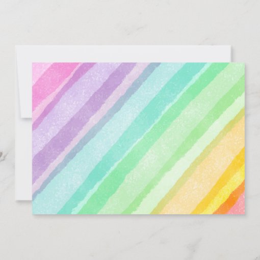 Pastel Rainbow Birthday Photo Invitation | Zazzle