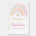 Pastel Rainbow Birthday Welcome Sign | Zazzle