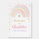 Pastel Rainbow Birthday Welcome Sign | Zazzle