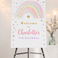 Pastel Rainbow Birthday Welcome Sign | Zazzle