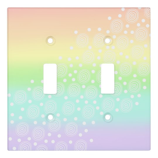 Pastel Rainbow Circles in Circles Light Switch Cover | Zazzle.com