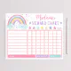 Pastel Rainbow Clouds Reward Chart Chore Chart Notepad | Zazzle