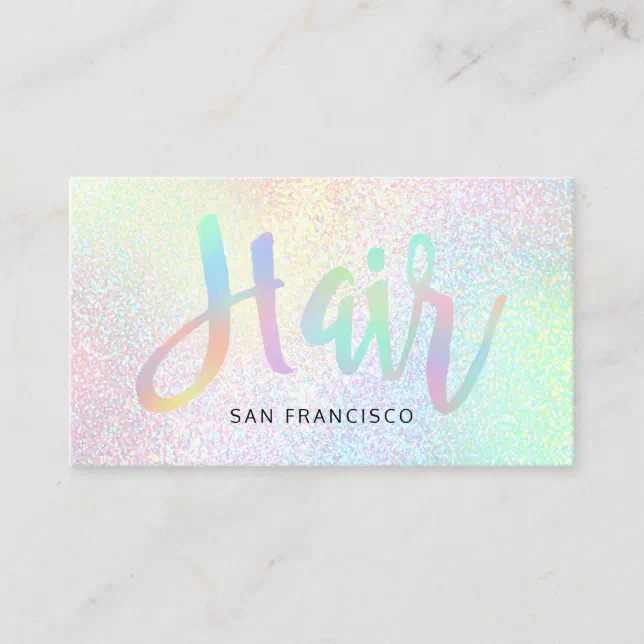 pastel rainbow colors script business card | Zazzle