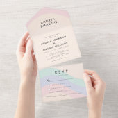 Pastel Rainbow Gay Pride LGBTQ Colorful Wedding All In One Invitation ...