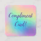 Pastel Rainbow Gradient Compliment Cards | Zazzle