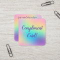 Pastel Rainbow Gradient Compliment Cards | Zazzle