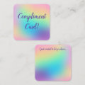 Pastel Rainbow Gradient Compliment Cards | Zazzle