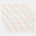Pastel Rainbow Hearts Pattern Kids Wrapping Paper Sheets | Zazzle