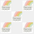 Pastel Rainbow Kids Labels | Zazzle