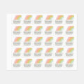 Pastel Rainbow Kids Labels | Zazzle