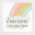 Pastel Rainbow Kids Labels | Zazzle