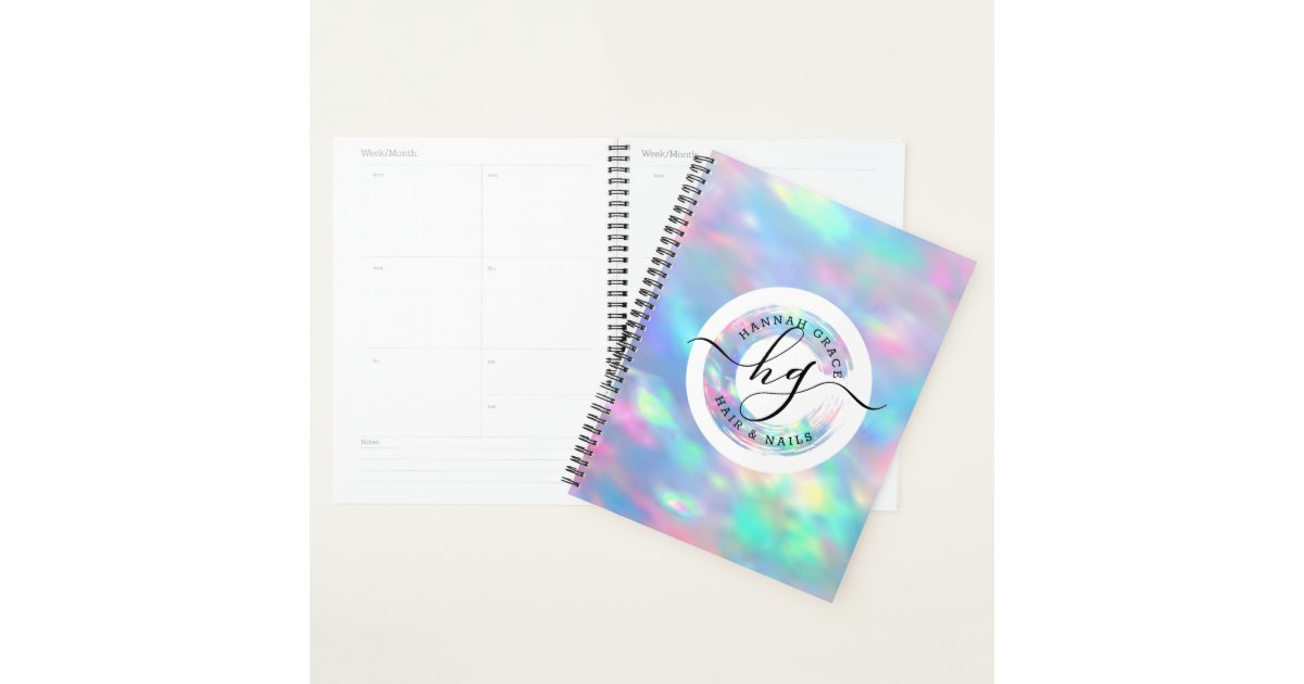 Pastel Rainbow Logo Personalized Appointment Planner | Zazzle