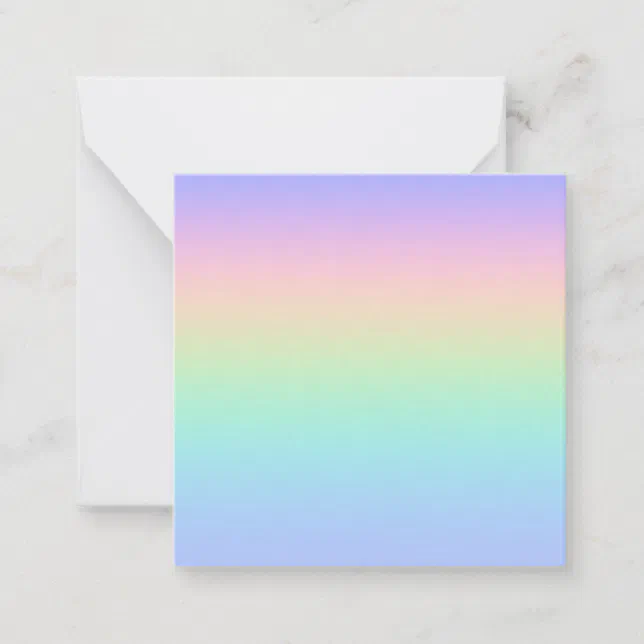 Pastel rainbow note card | Zazzle