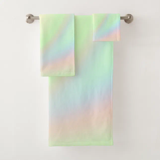 Pastel Rainbow of Color Bath Towel Set | Zazzle