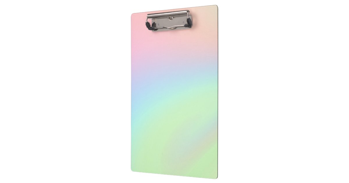Pastel Rainbow of Color Clipboard | Zazzle
