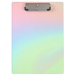 Pastel Rainbow of Color Clipboard | Zazzle