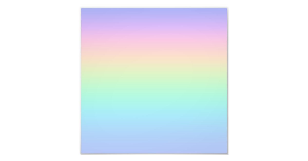 Pastel rainbow photo print | Zazzle