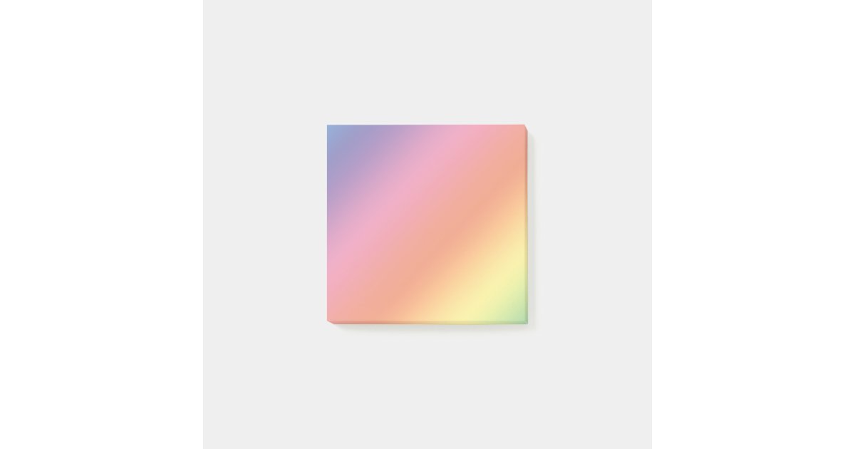 Pastel Rainbow Post It Notes | Zazzle