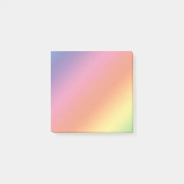 Pastel Rainbow Post It Notes | Zazzle