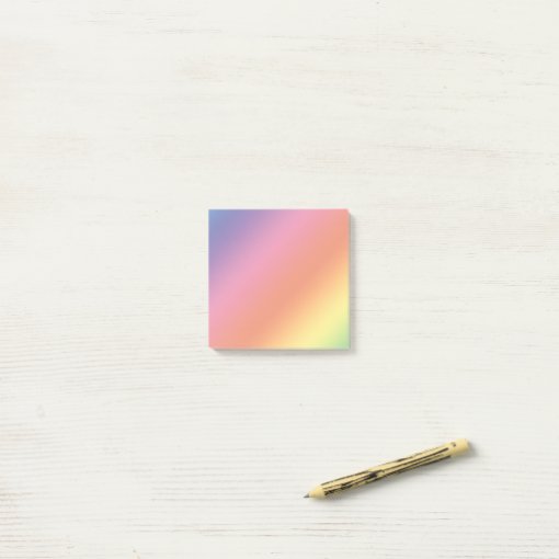 Pastel Rainbow Post It Notes | Zazzle
