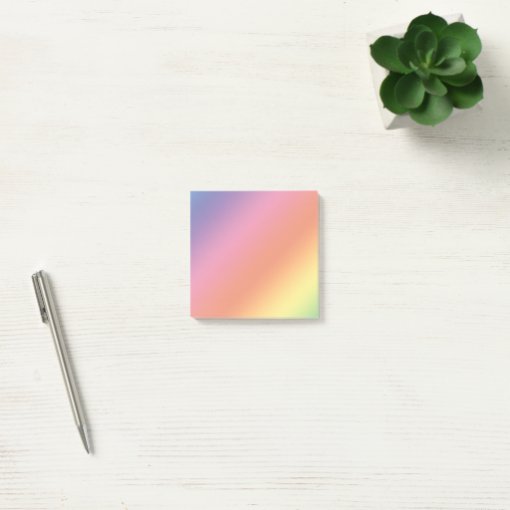 Pastel Rainbow Post It Notes | Zazzle
