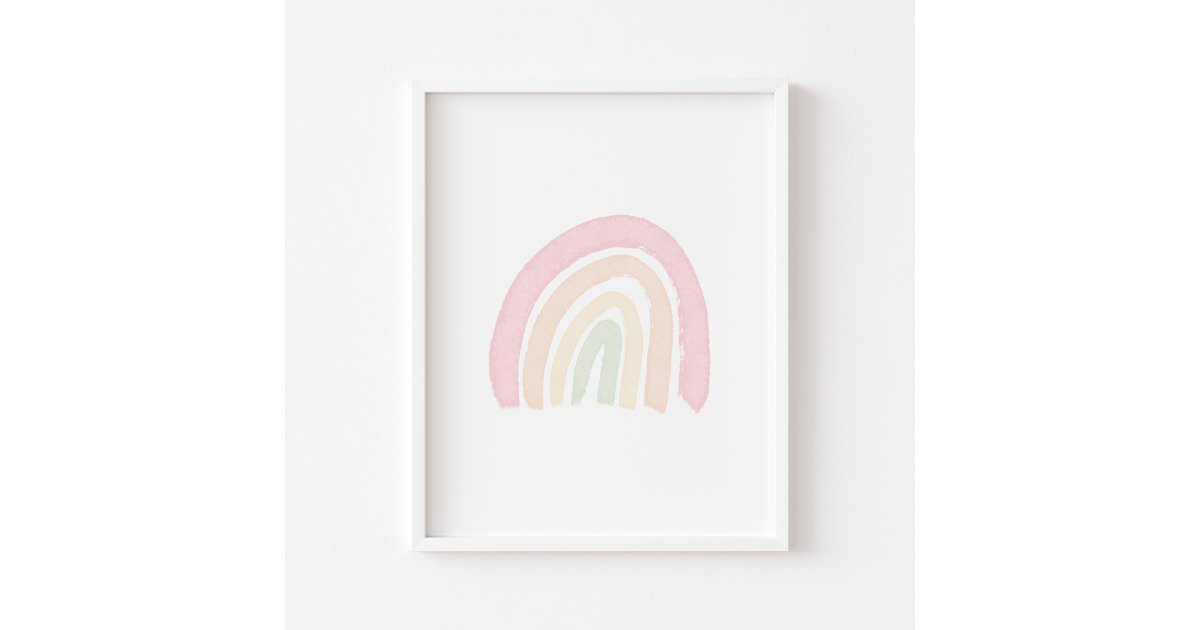 Pastel rainbow poster | Zazzle