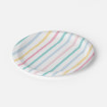 Pastel Rainbow Stripe Paper Plates | Zazzle