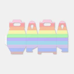 Pastel Rainbow Stripes favor box | Zazzle