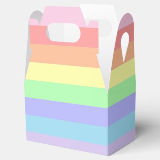 Pastel Rainbow Stripes favor box | Zazzle