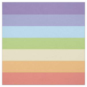 Rainbow Stripes Gay Pride LGBT Support Fabric | Zazzle