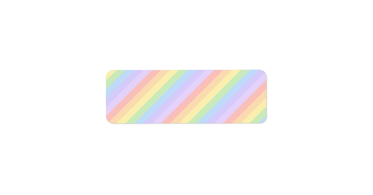 Pastel Rainbow Stripes. Label | Zazzle